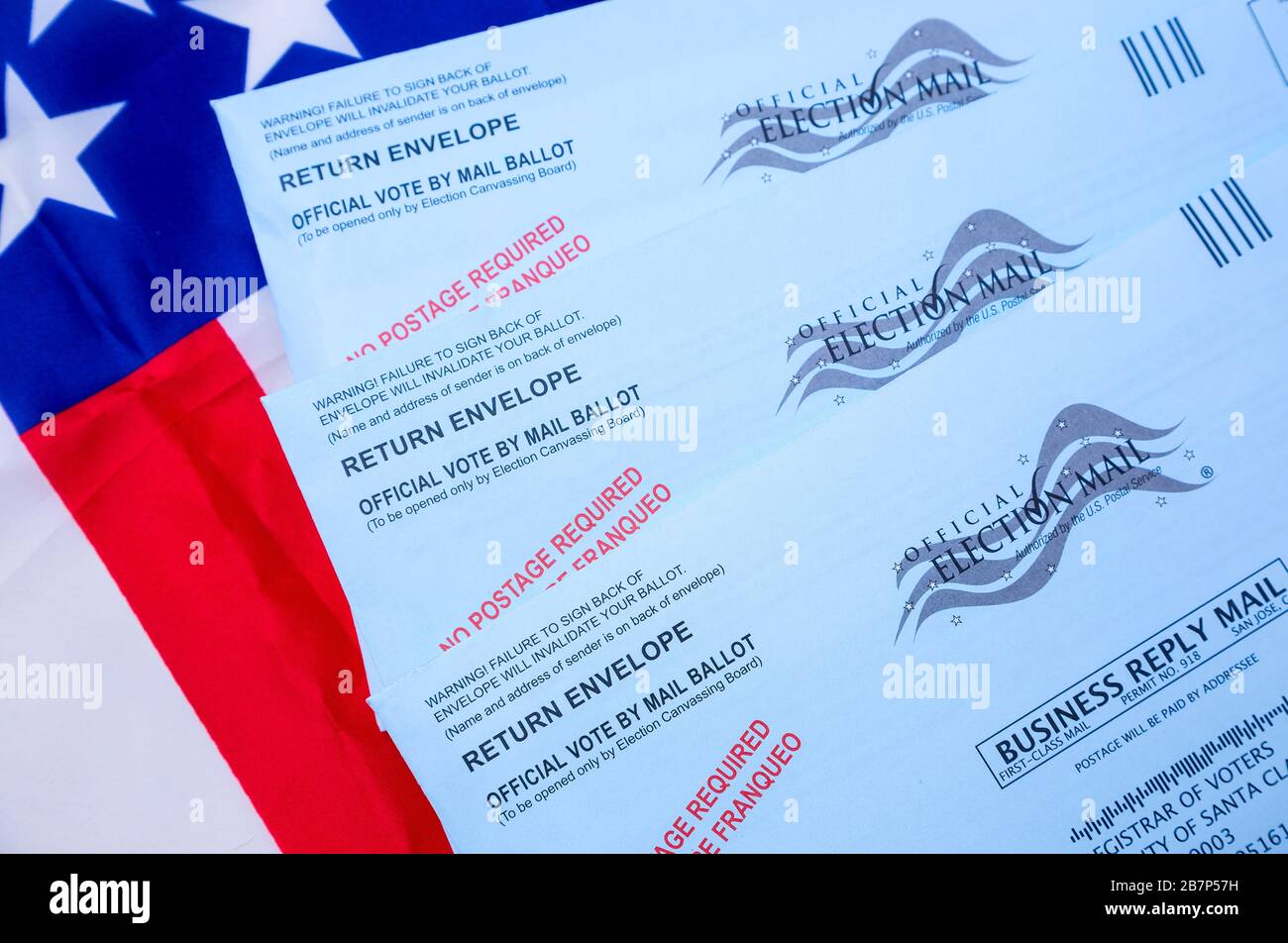 Mail ballots of election Stock Photo - Alamy