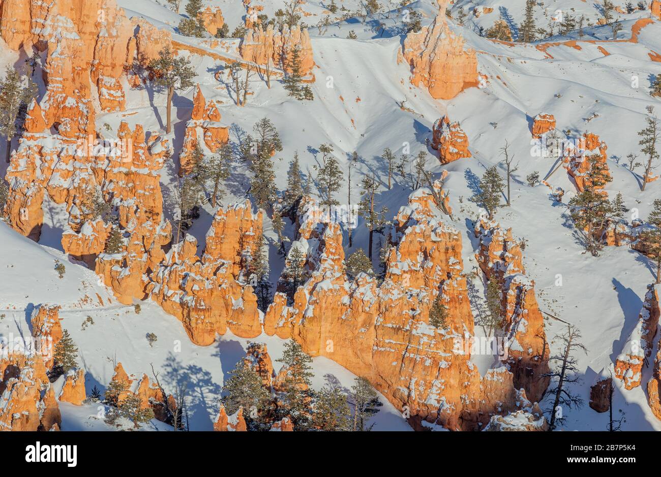 Bryce Canyon National Park Utah Scenic Winter Landscape Stock Photo - Alamy
