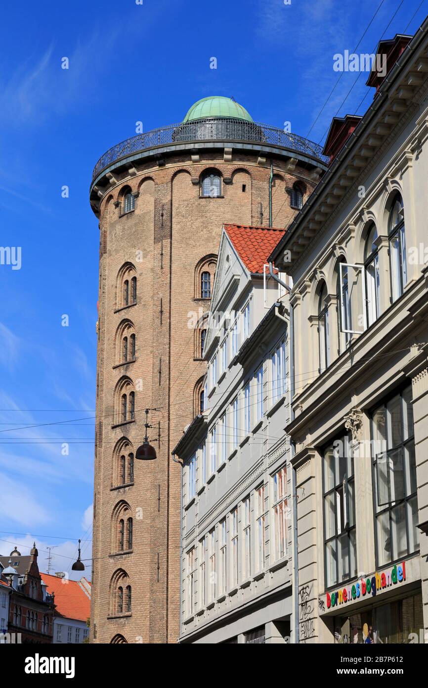 Round Tower, Copenhagen, Zealand, Denmark, Europe Stock Photo - Alamy