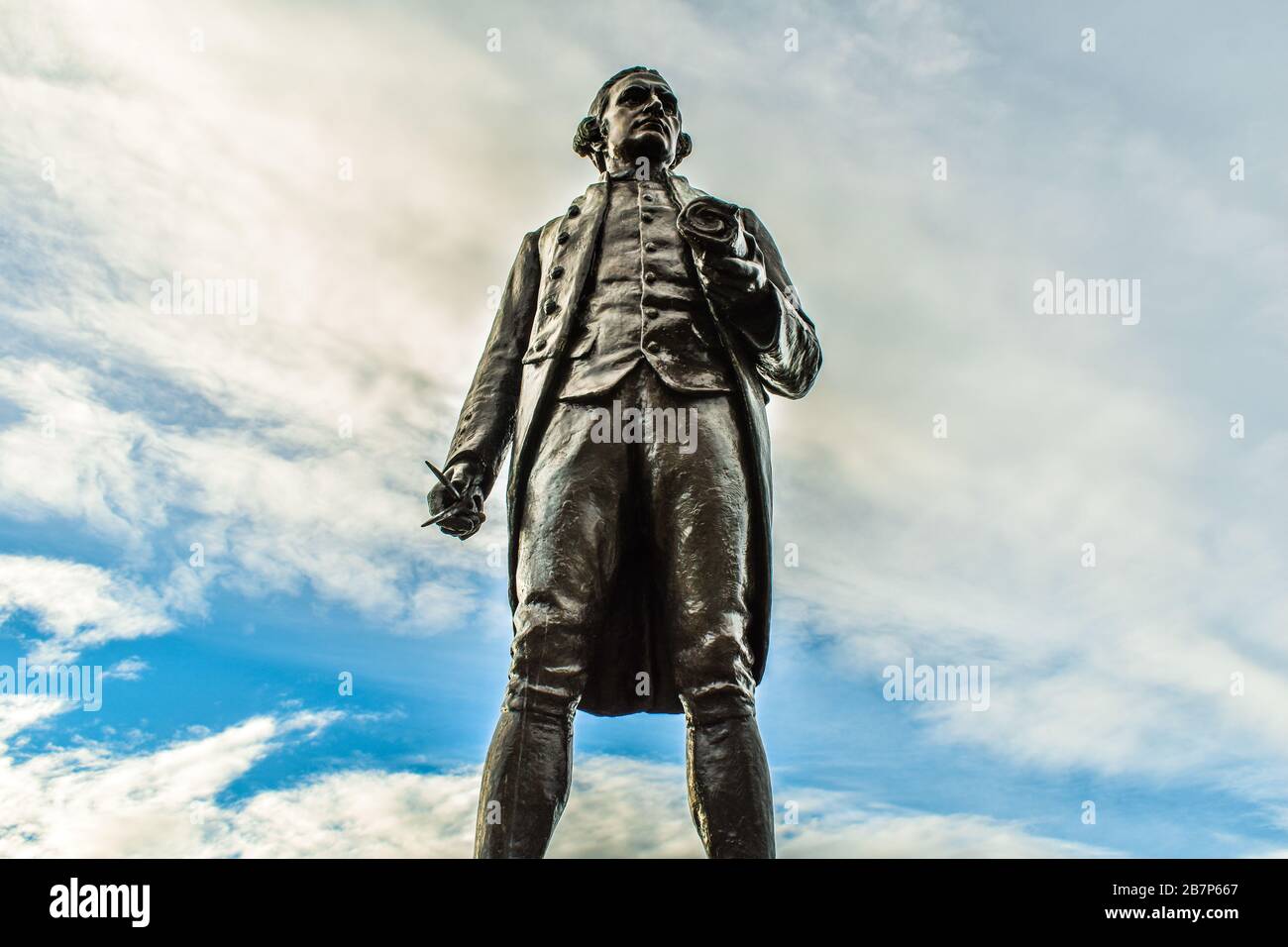 Captain Cook Statue Stock Photo - Alamy