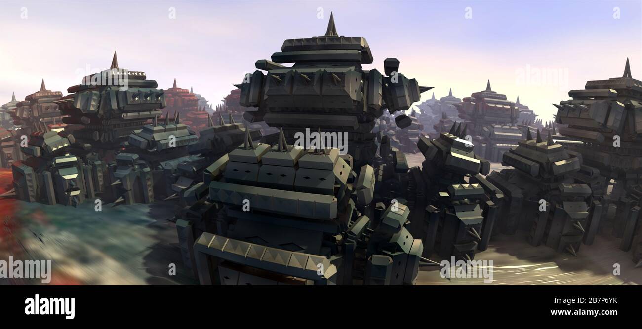 3D render colorful illustration of virtual scene for creative design ...