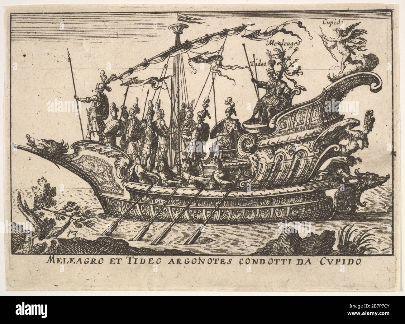 Plate 13: Argonauts Meleager and Tydeus led by Cupid (Meleagro et Tideo ...