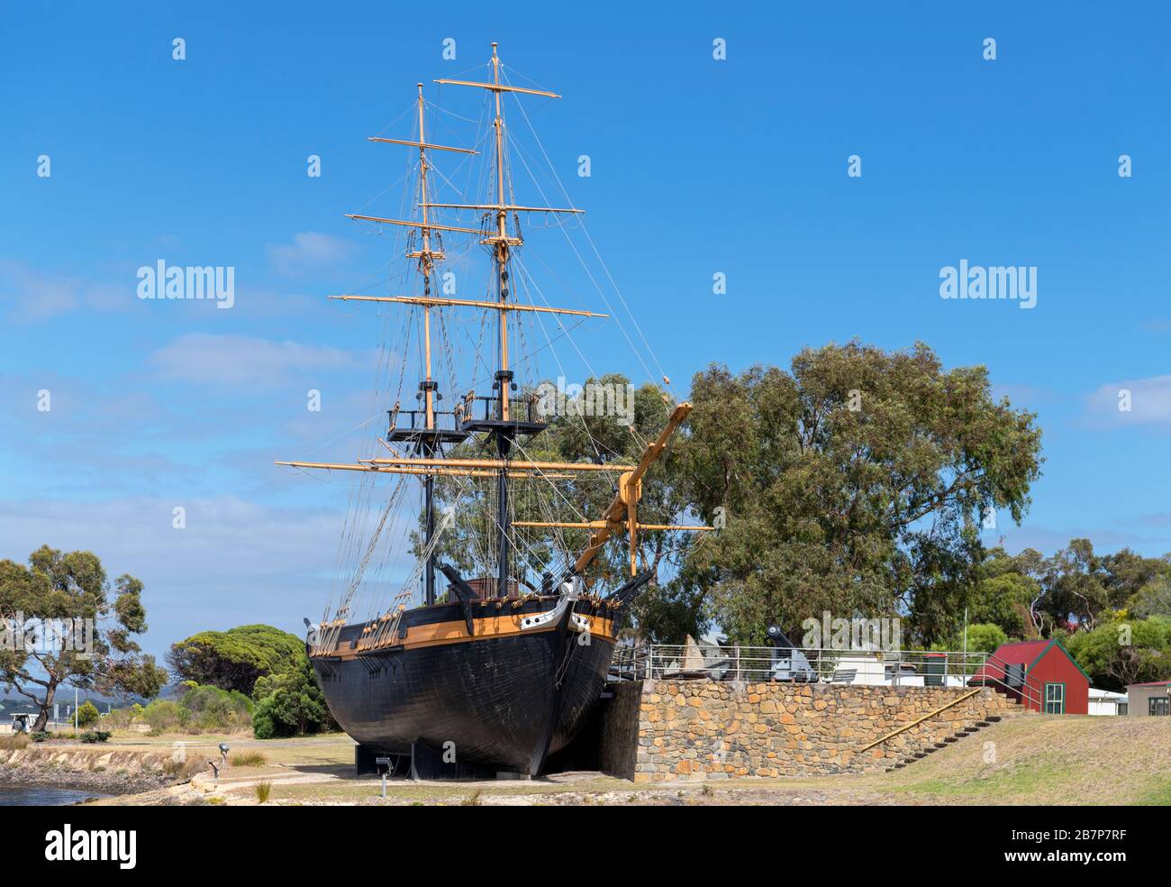 Replica of the brig "Amity", which brought the first Europeans to ...