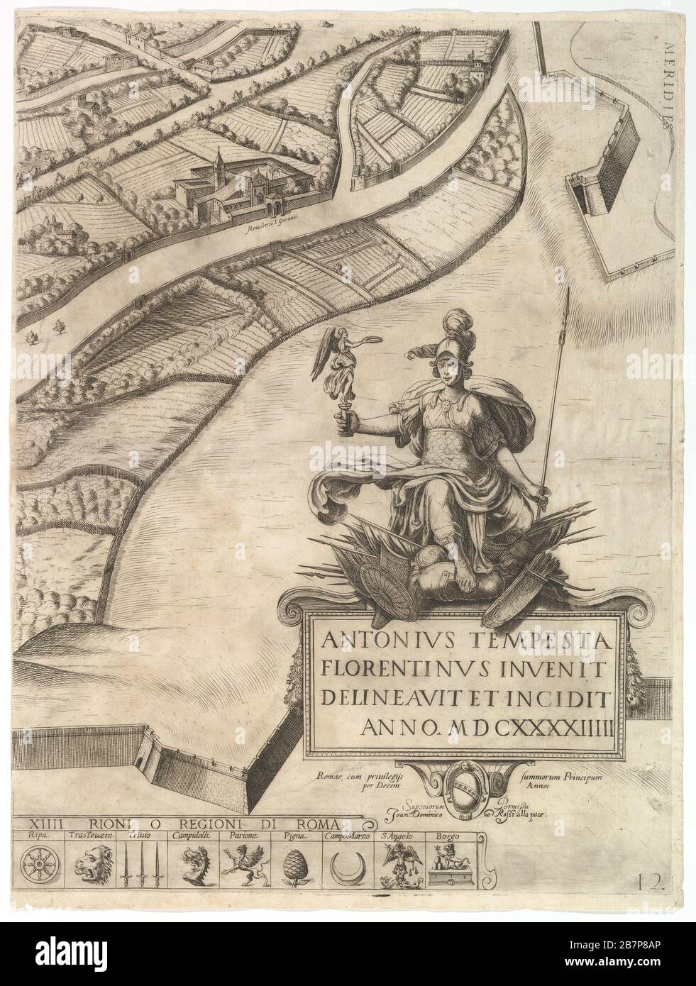 Plan of the City of Rome. Part 12 with the Southwestern Border of the ...