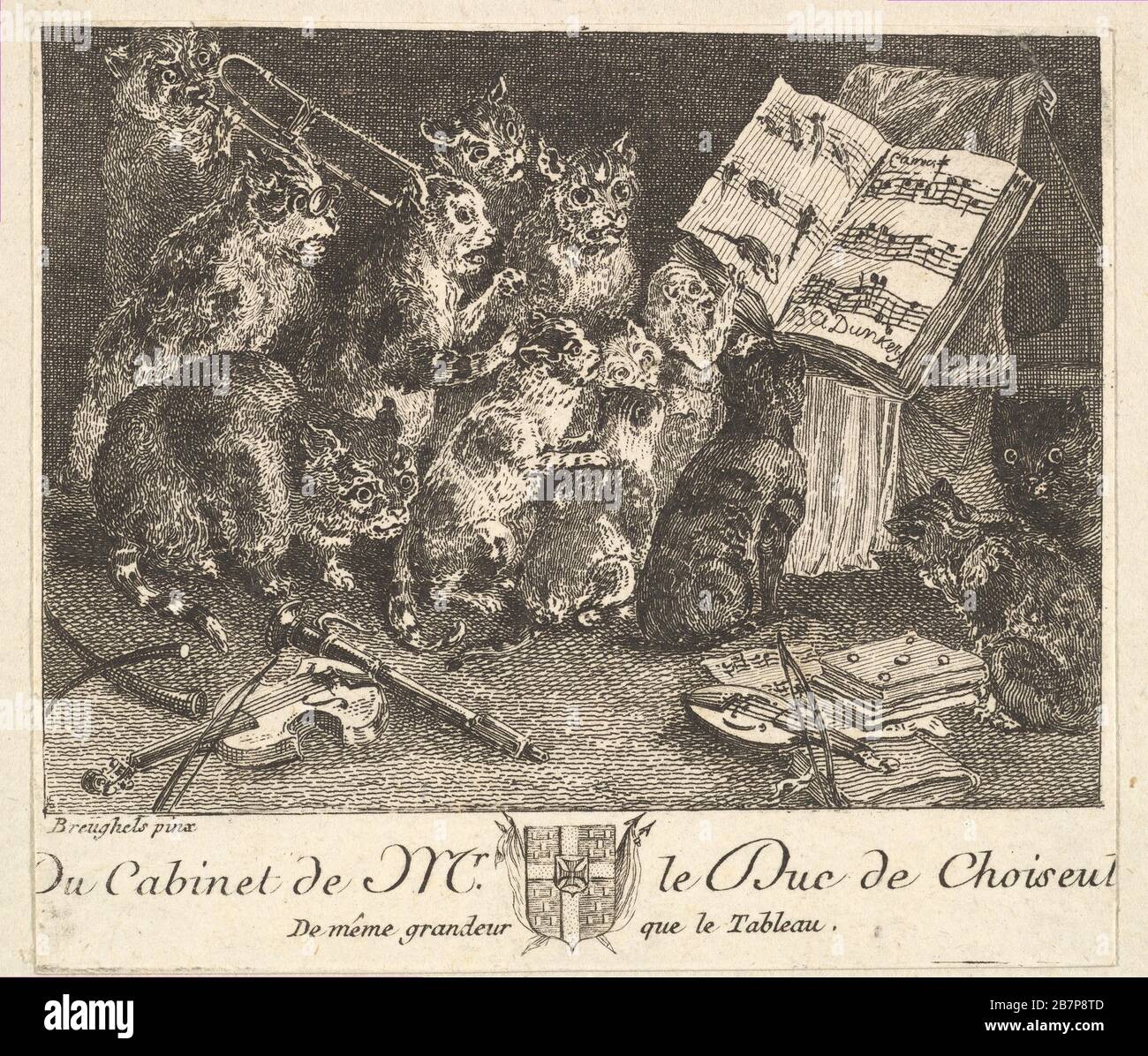 Concert of Cats, after the painting in the collection of the Duc de ...