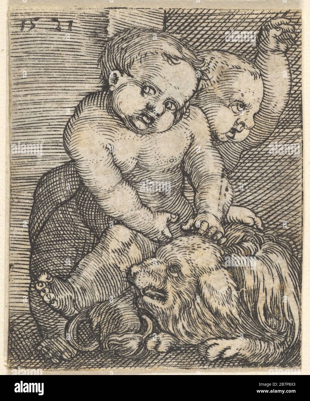 Two Boys Playing with a Dog, mid-16th century Stock Photo - Alamy