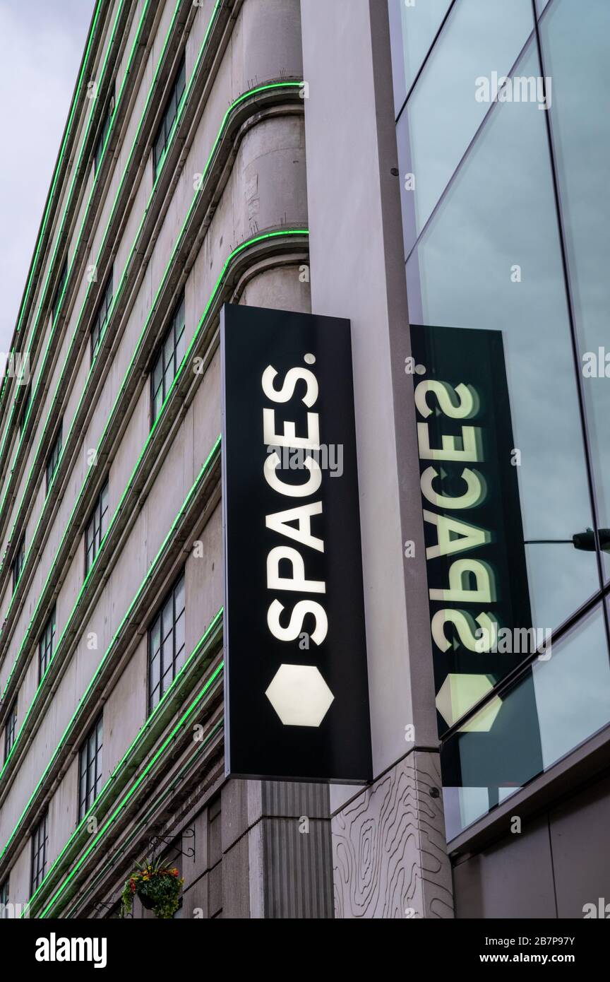Sign with SPACES logo outside their building near Victoria train ...
