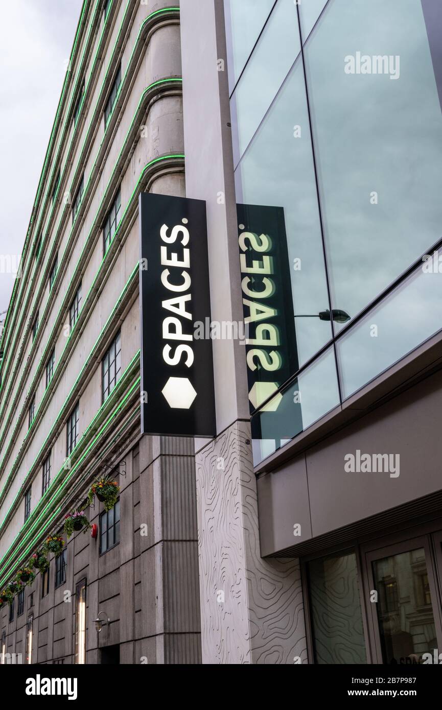 Sign with SPACES logo outside their building near Victoria train ...
