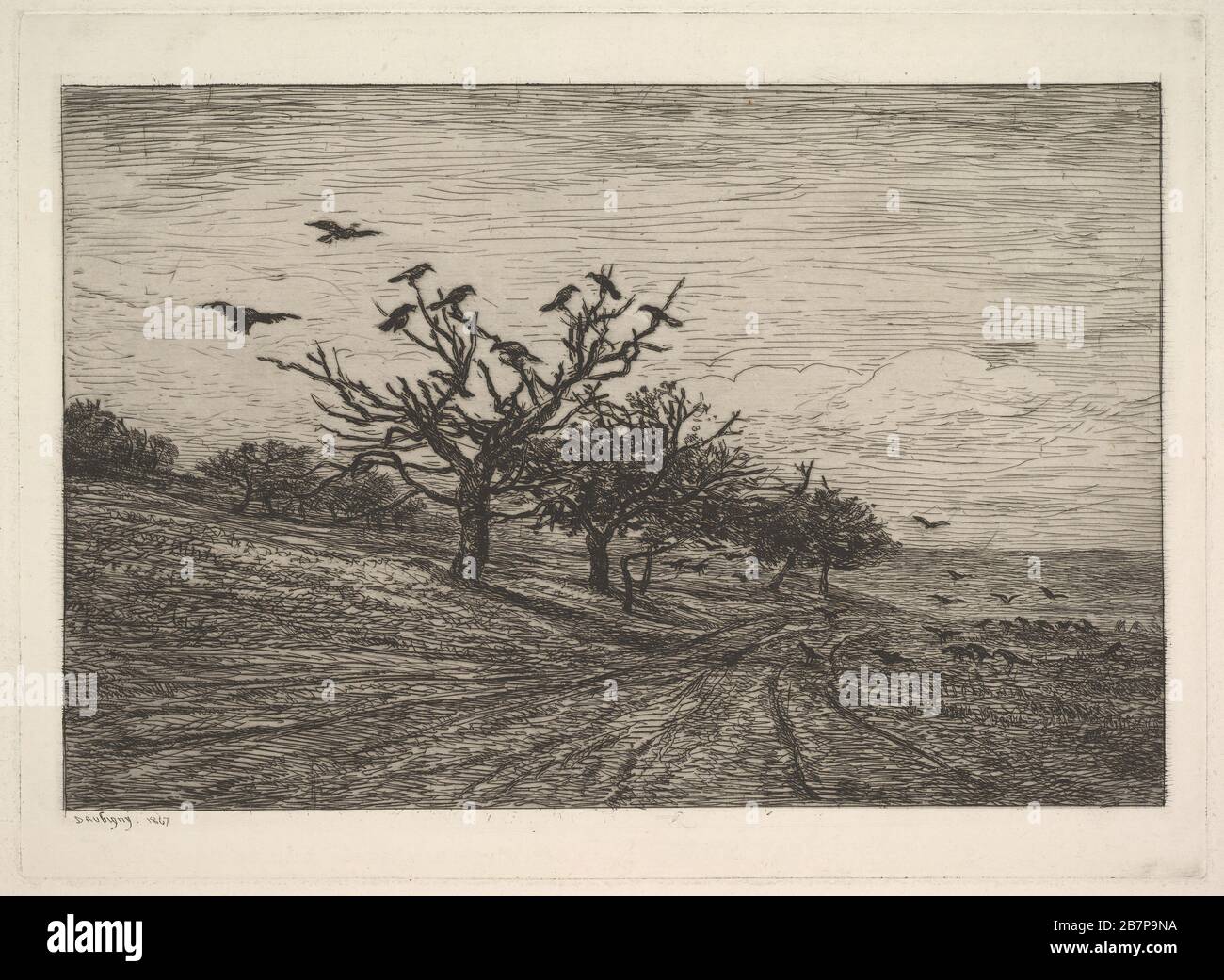 Tree Filled with Crows, 1867 Stock Photo - Alamy