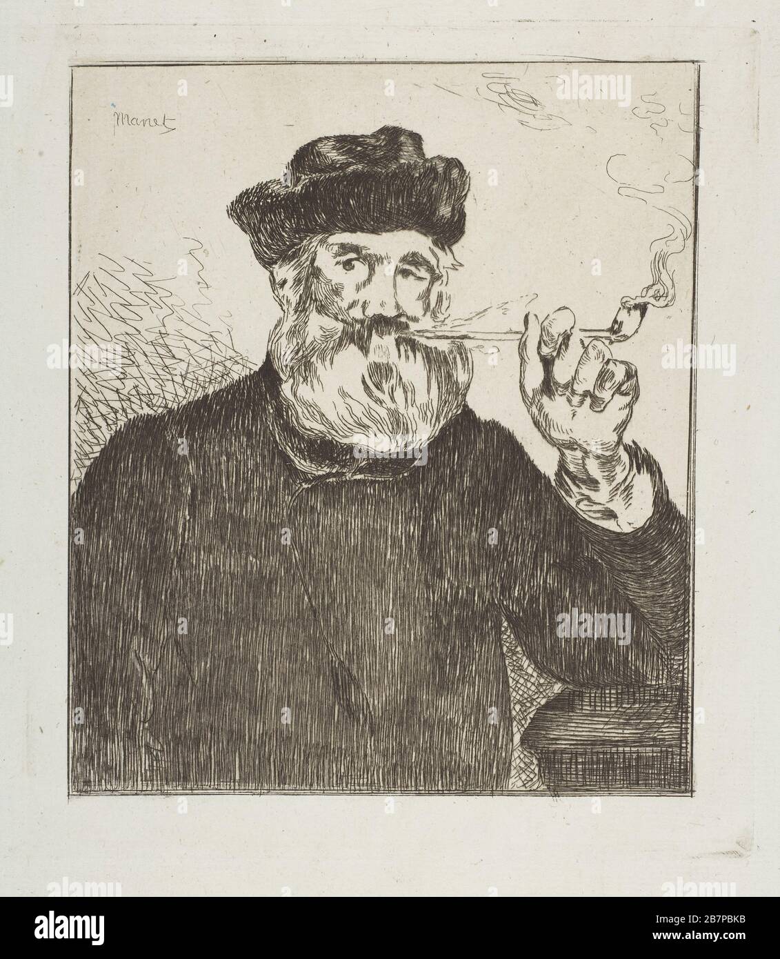 The Smoker (Le Fumeur), 1866-67 Stock Photo - Alamy