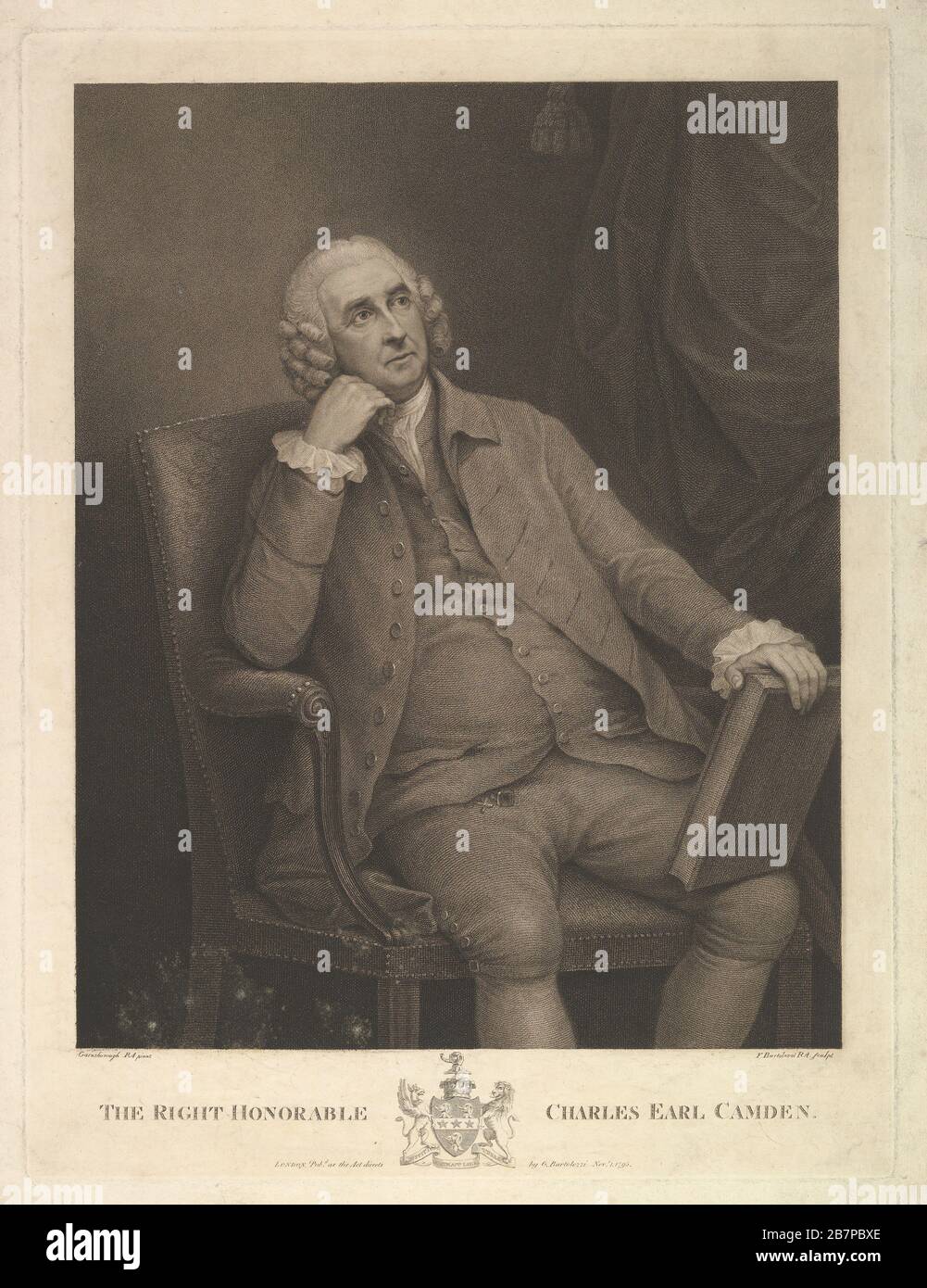 The Right Honorable Charles Pratt, 1st Earl Camden, Lord Chancellor ...