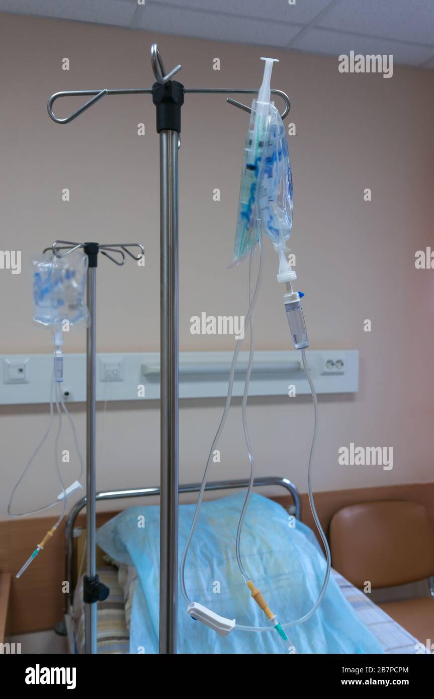 Intravenous bag blue hi-res stock photography and images - Alamy