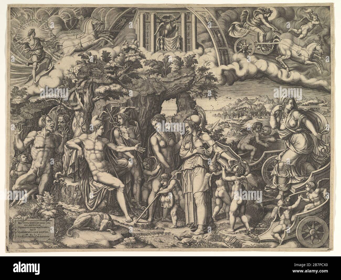 The Judgment of Paris, 1555. After Giovanni Battista Bertano Stock ...