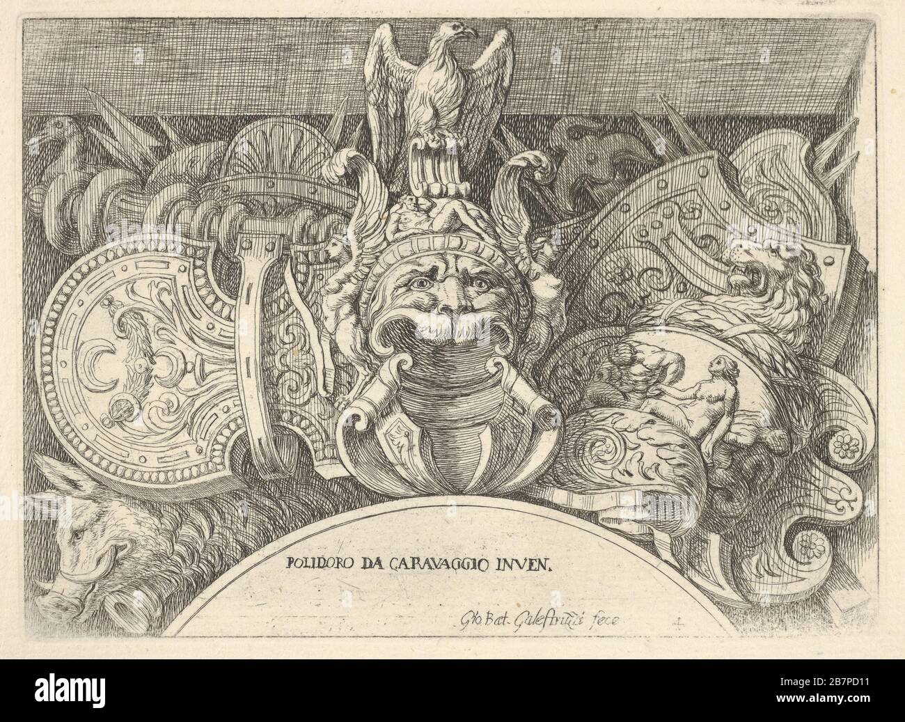 Plate 4: trophies of Roman arms from decorations above the windows on ...