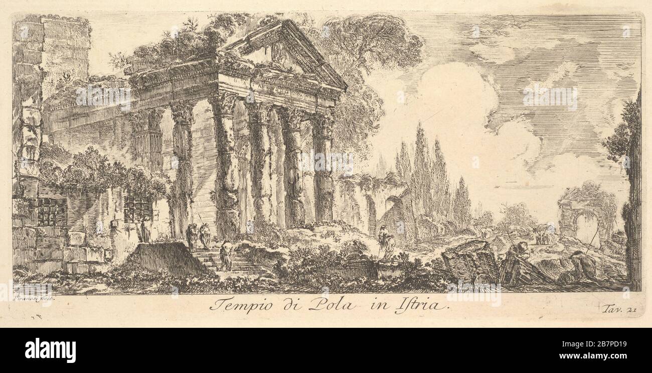 Plate 21: Temple of Pola in Istria (Tempio di Pola in Istria), ca. 1748 ...
