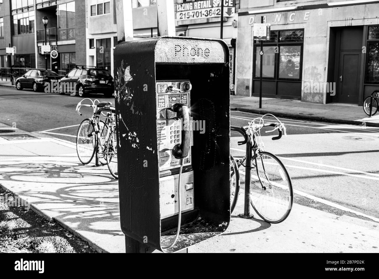 Phone monochrome Black and White Stock Photos & Images - Alamy