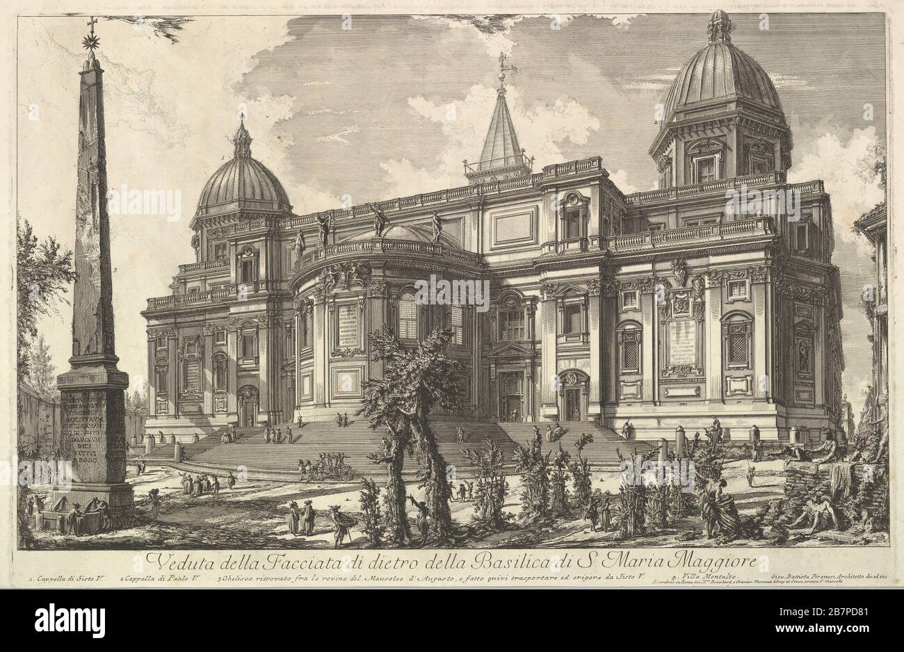 View of the rear entrance of the Basilica of S. Maria Maggiore, from ...