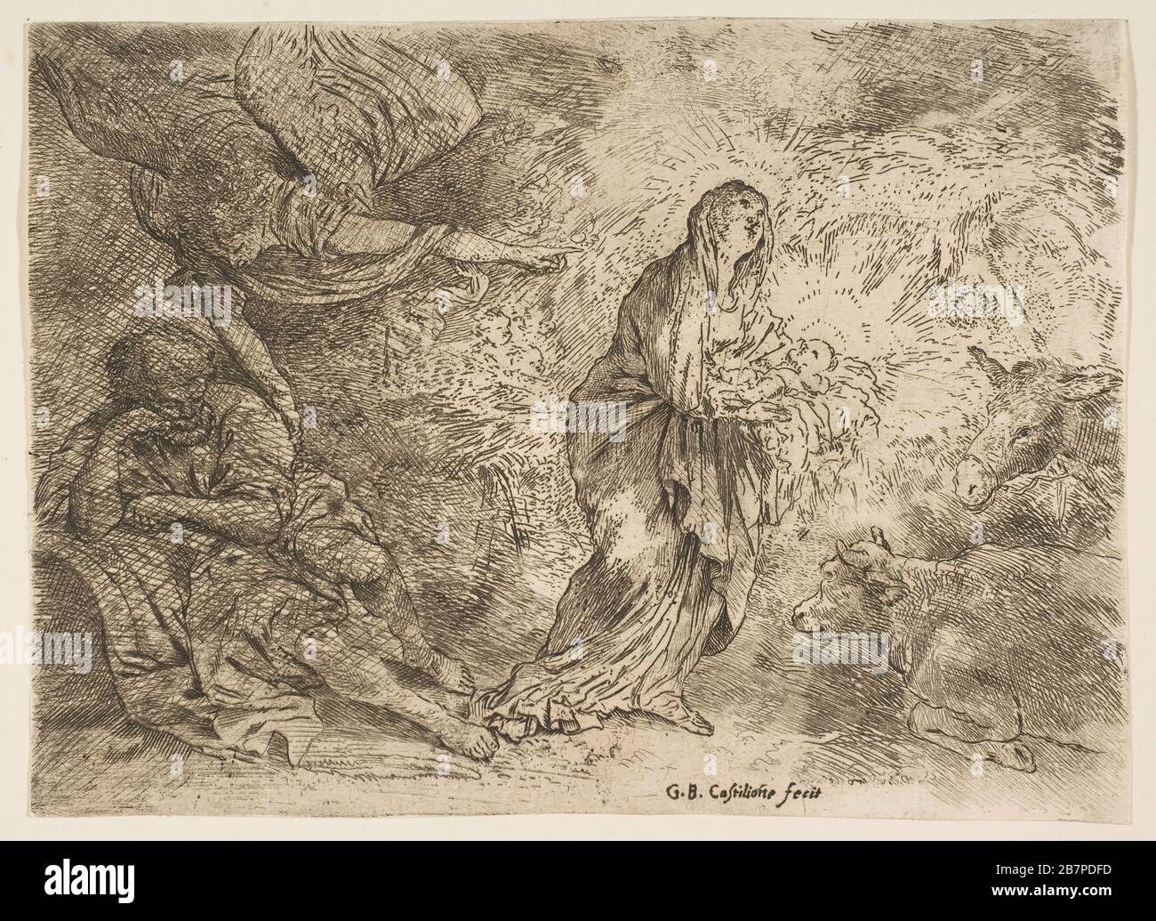 The angel awakening Joseph to the presence of the Virgin and Child, ca ...