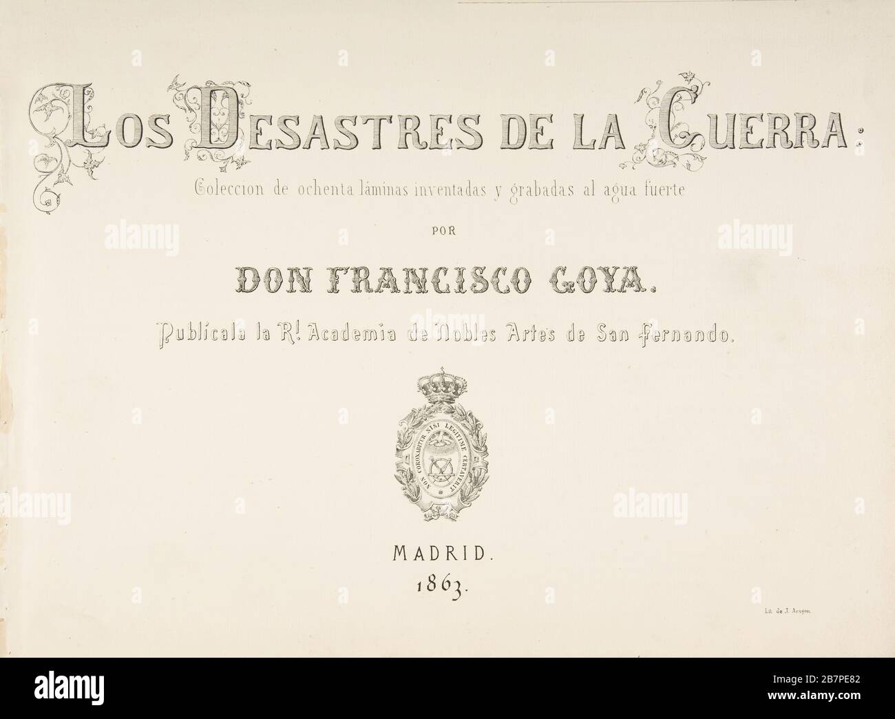 The Disasters of War (Los Desastres de la Guerra), title page, 1810-20 ...