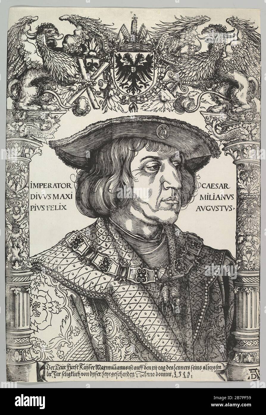 Portrait of Emperor Maximilian I, 1519 Stock Photo - Alamy
