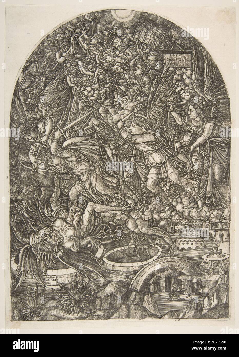 Archangel st michael slaying the dragon hi-res stock photography and ...