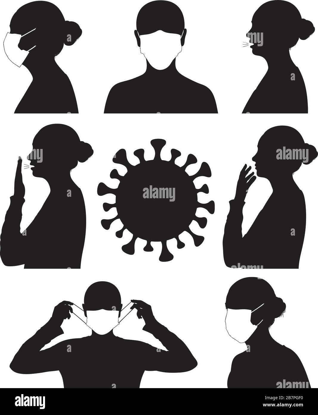 Contagious disease set isolated on white Stock Vector Image & Art - Alamy