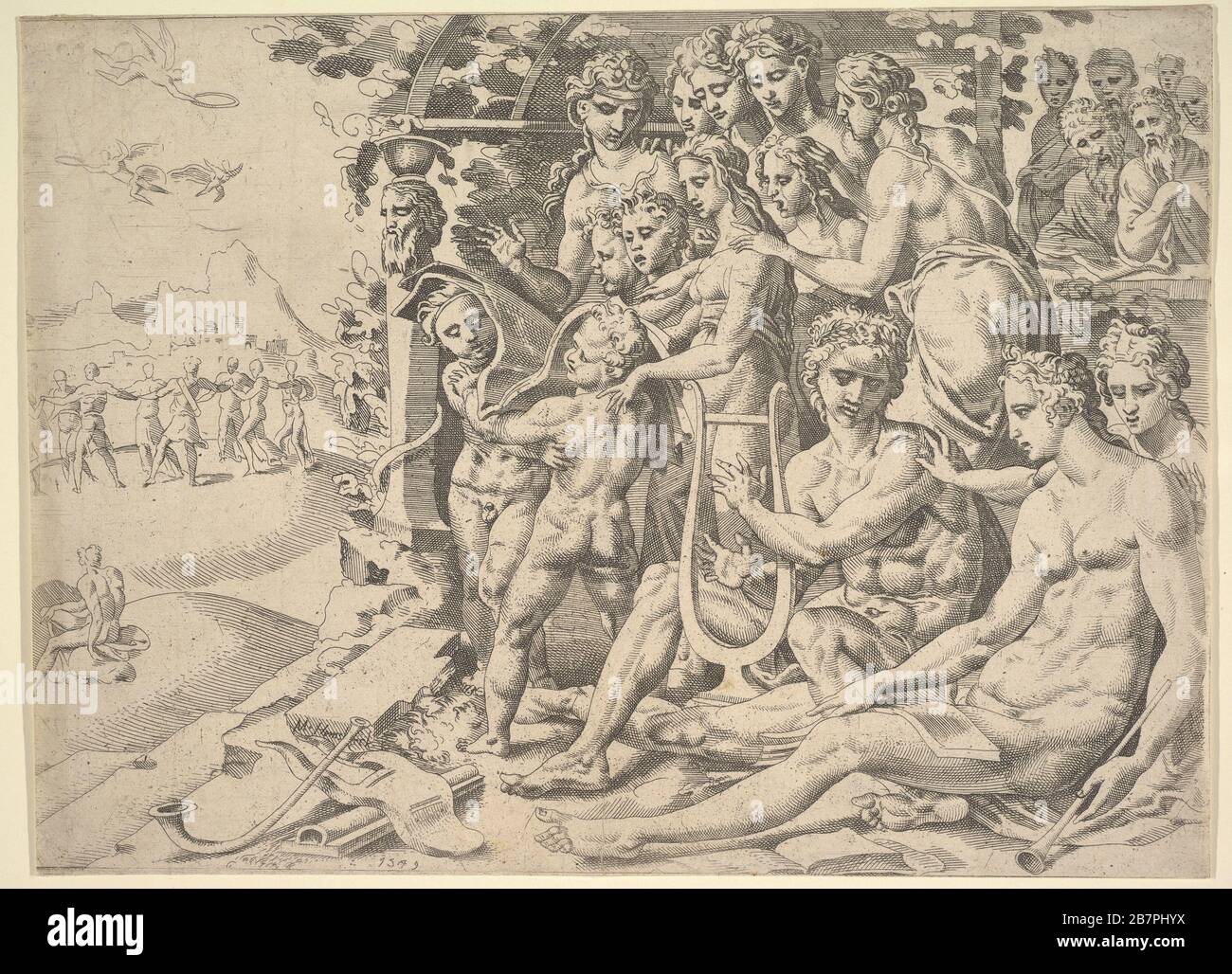 Apollo and the Muses, 1549 Stock Photo - Alamy