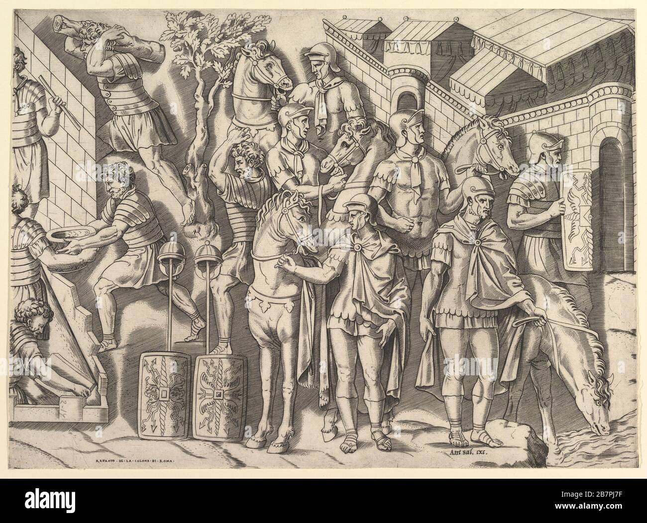 Speculum Romanae Magnificentiae: Roman Horsemen, from Trajan's Column ...