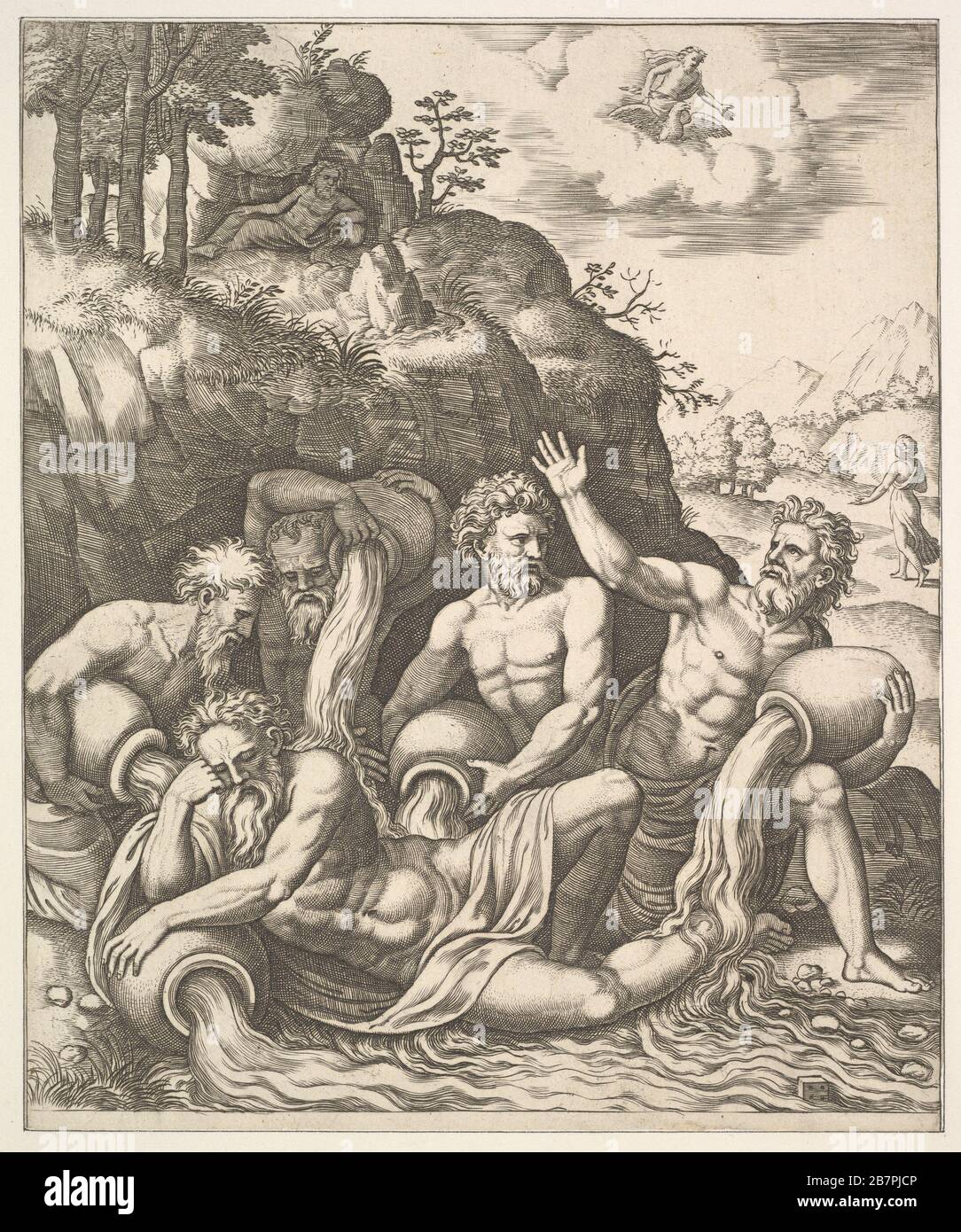 River gods consoling Peneus for the Loss of his Daughter, Daphne from ...