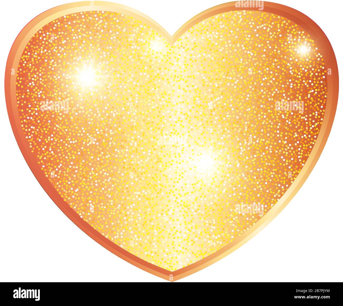 Shining golden hearts on a transparent background Stock Vector Image ...
