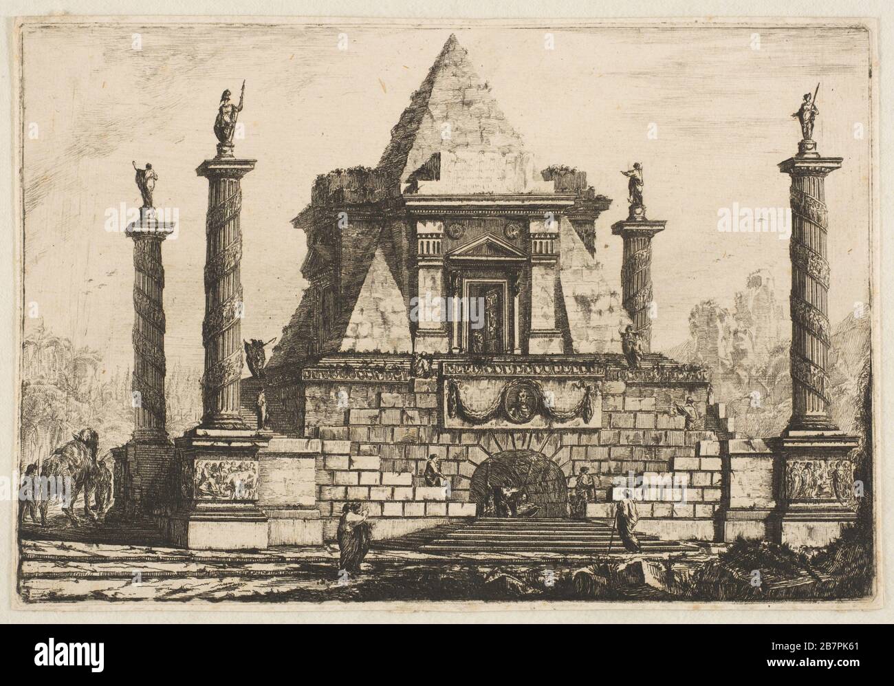 View of a Funerary Monument and Crypt, ca. 1760 Stock Photo - Alamy