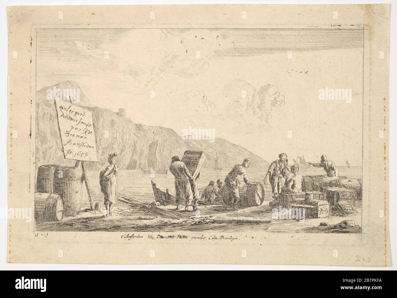 Seaport Scene, 17th century Stock Photo - Alamy