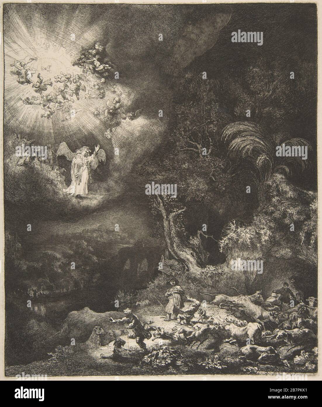 The Angel Appearing to the Shepherds, 1634 Stock Photo - Alamy