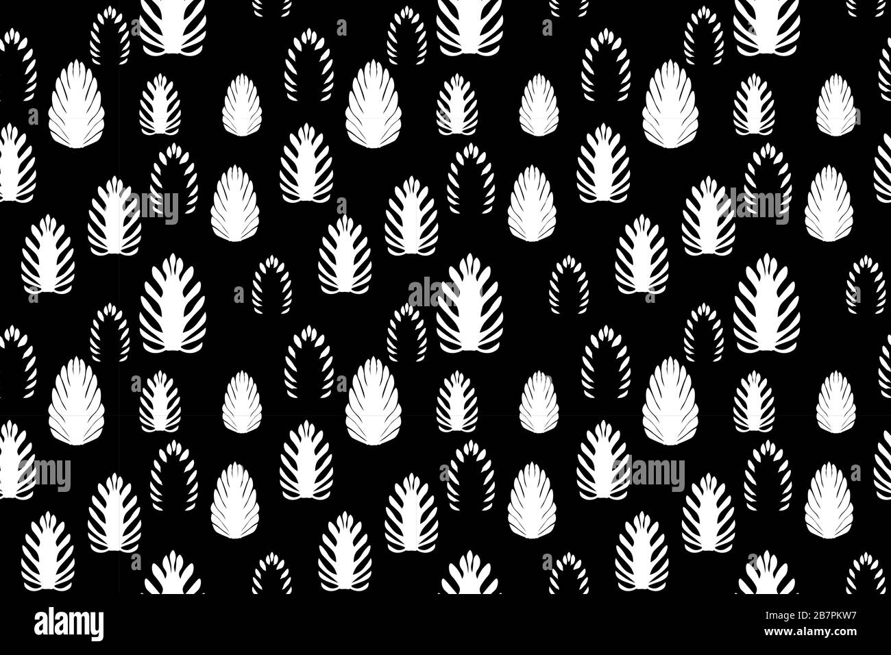 Abstract Pine cone seamless pattern. Botanical hand drawn vector ...