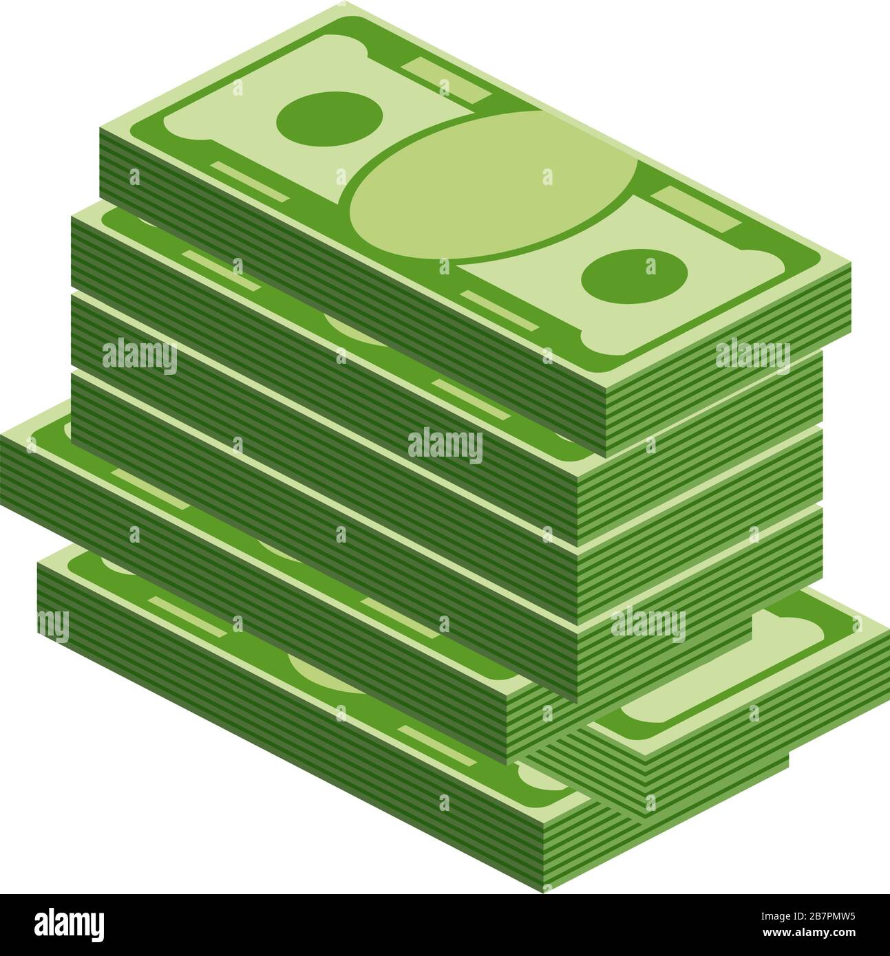 Packs of paper money. Bundle with cash bills Stock Vector Image & Art ...