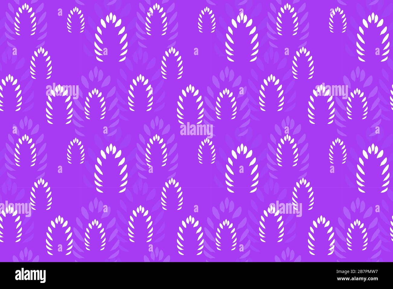 Abstract Pine cone seamless pattern. Botanical hand drawn vector ...