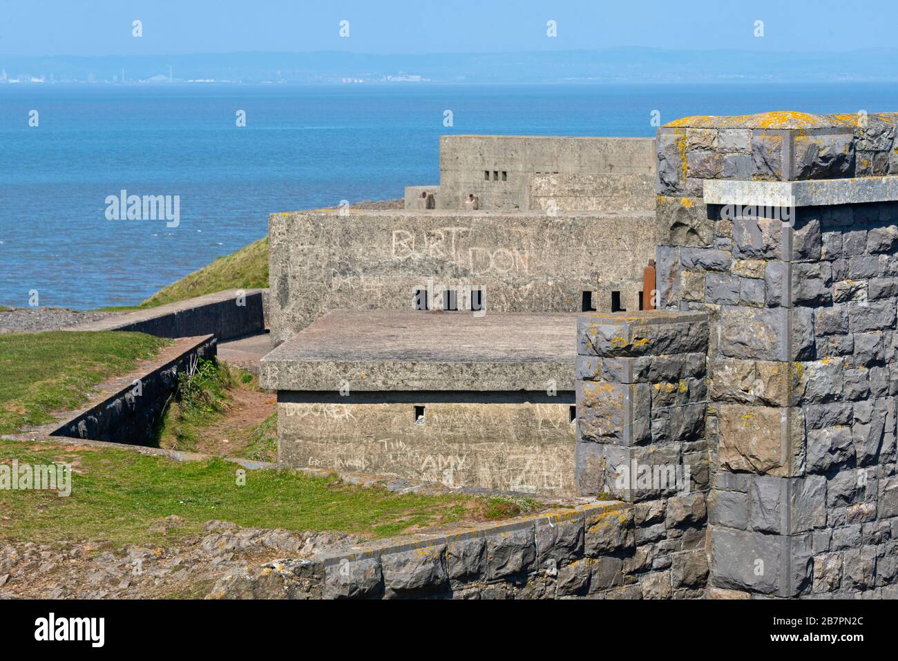 The Napoleonic Brean Down Fort on the Somerset Coast near Weston-Super ...