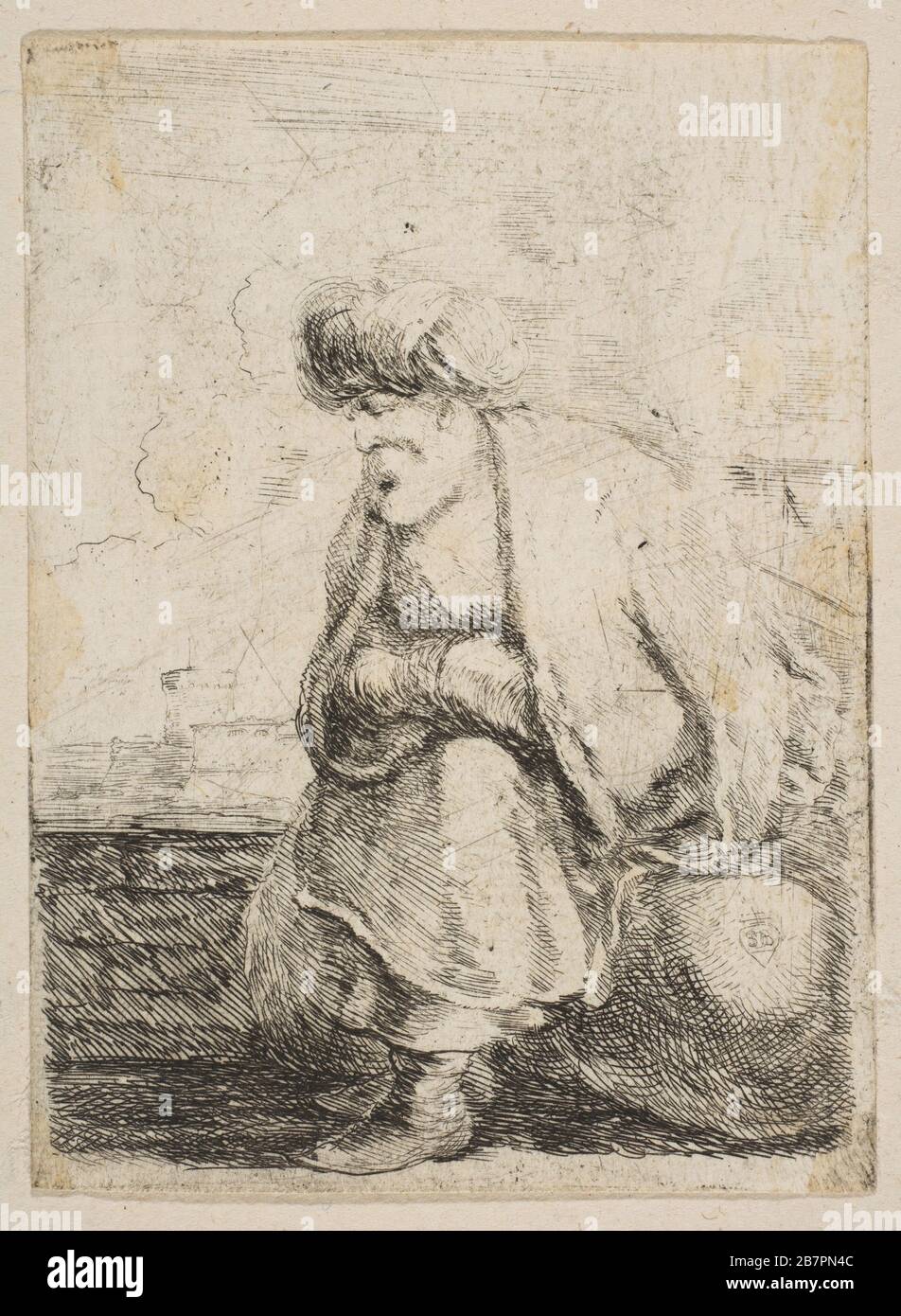 An Old Turk Seated on a Stone, ca. 1662 Stock Photo - Alamy