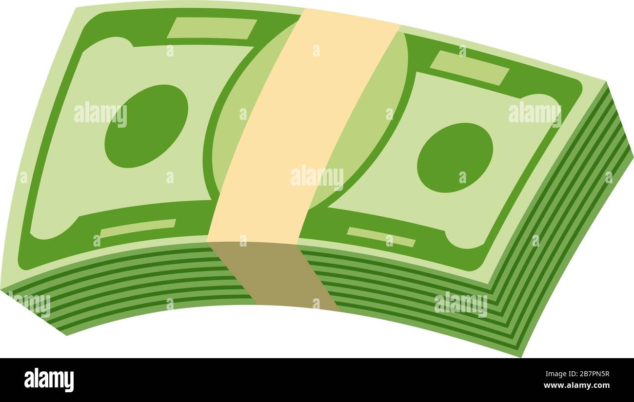 Packs of paper money. Bundle with cash bills Stock Vector Image & Art ...