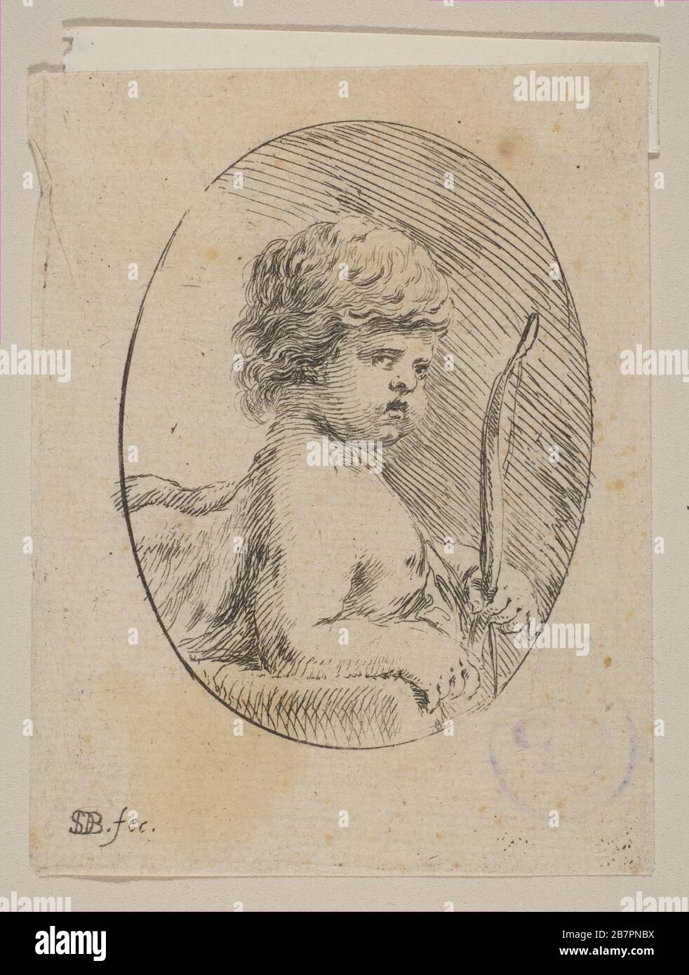 A Small Cupid with His Bow, from 'Various figures and doodles ...