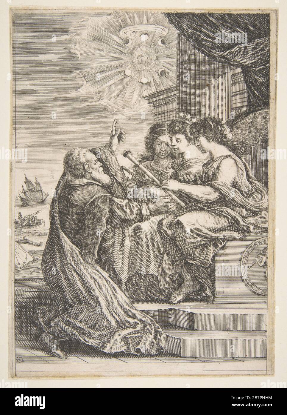 Galileo and personifications of Astronomy, Perspective and Mathematics ...