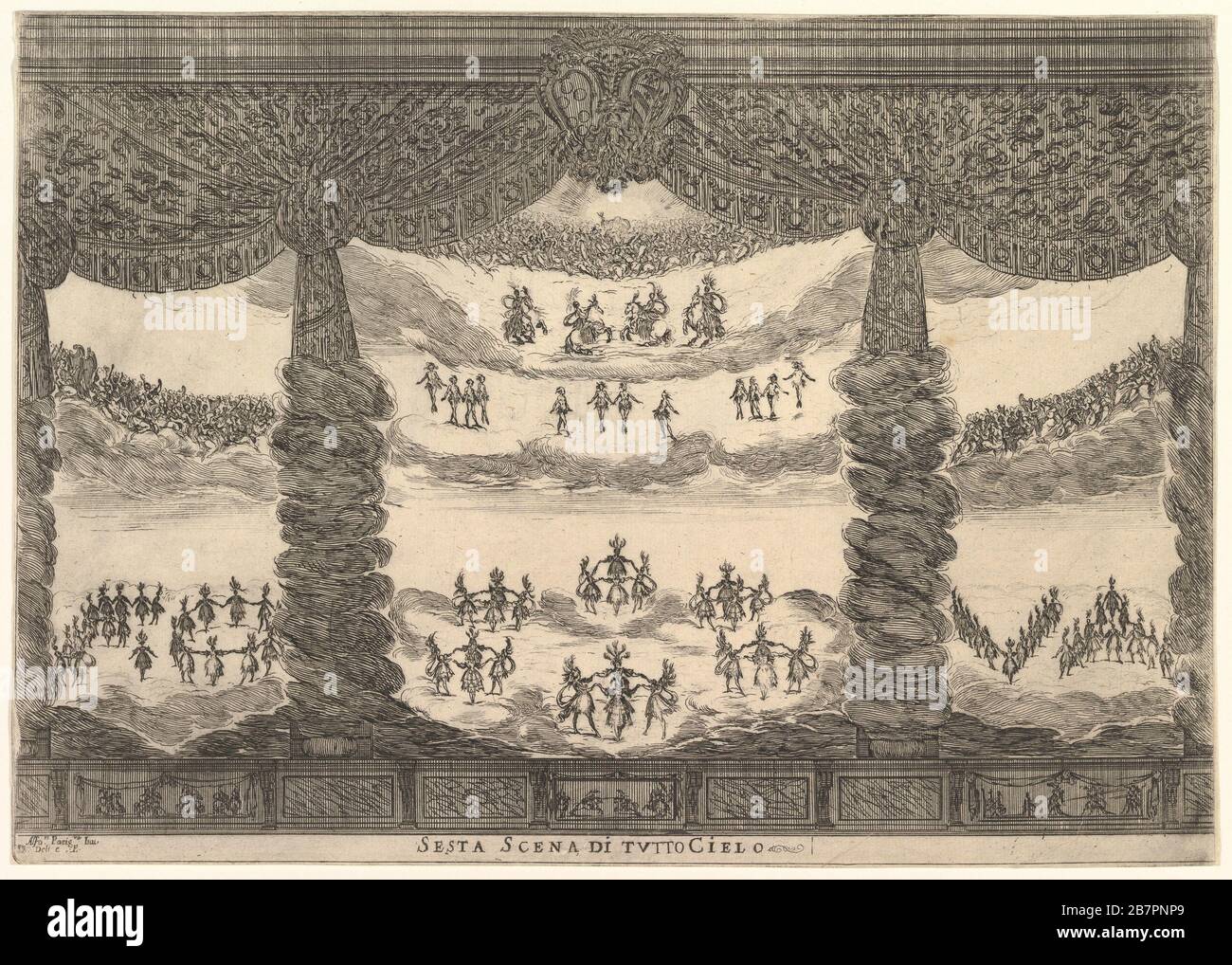 Sixth scene, the heavens, from 'The marriage of the gods' (Le nozze ...
