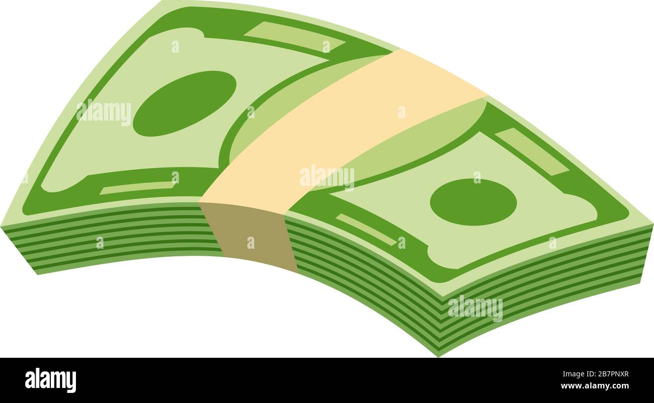 Packs of paper money. Bundle with cash bills Stock Vector Image & Art ...