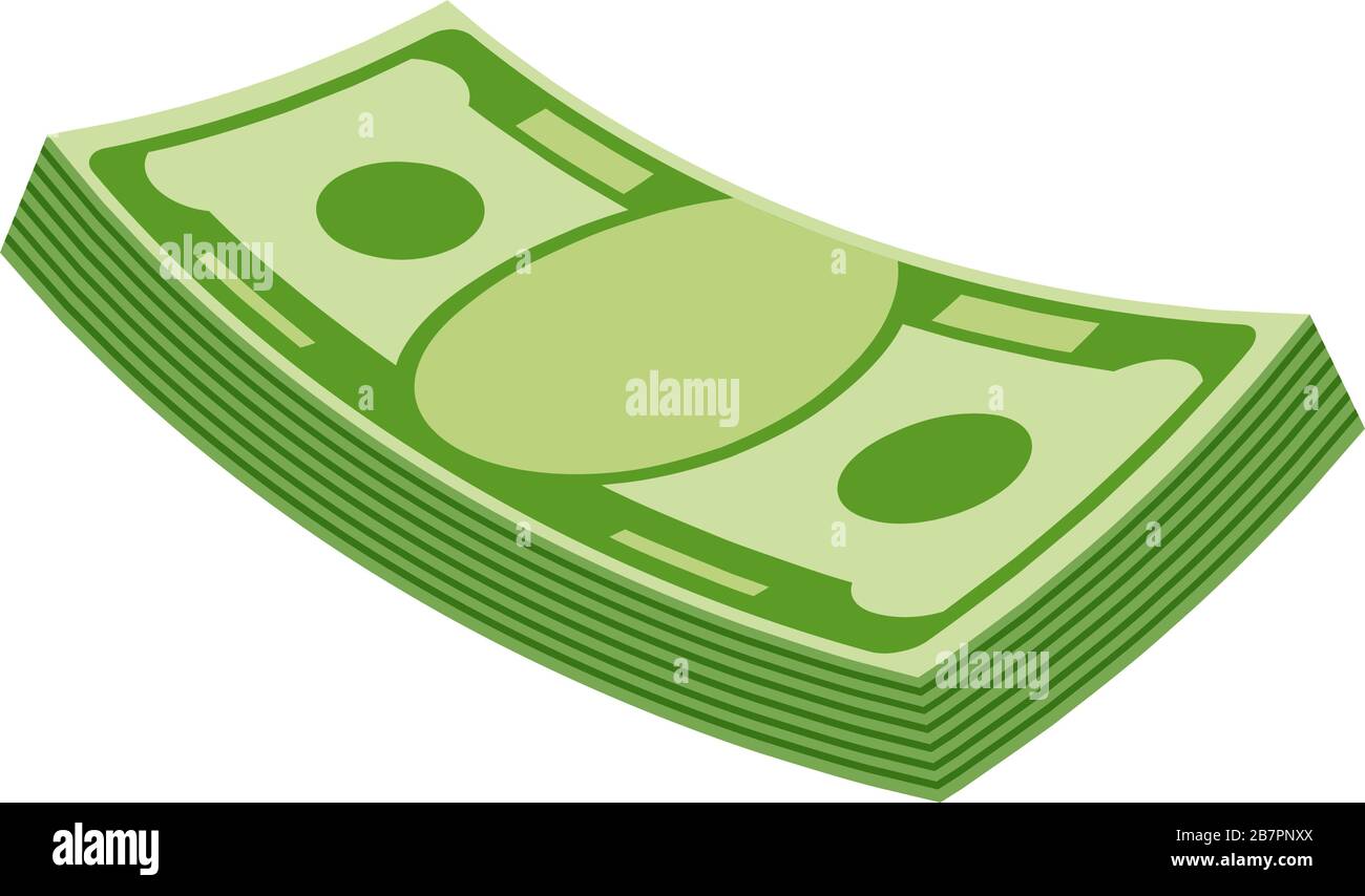 Packs of paper money. Bundle with cash bills Stock Vector Image & Art ...
