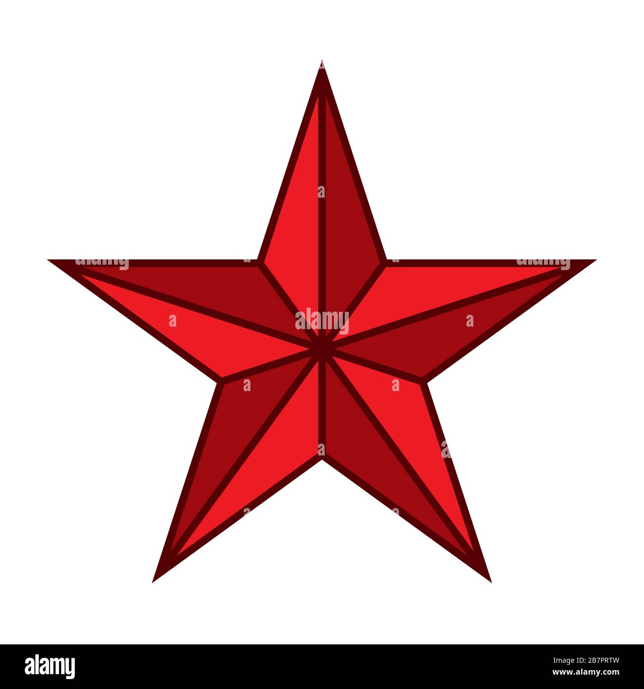 Five pointed star vector icon isolated on white Stock Vector Image ...