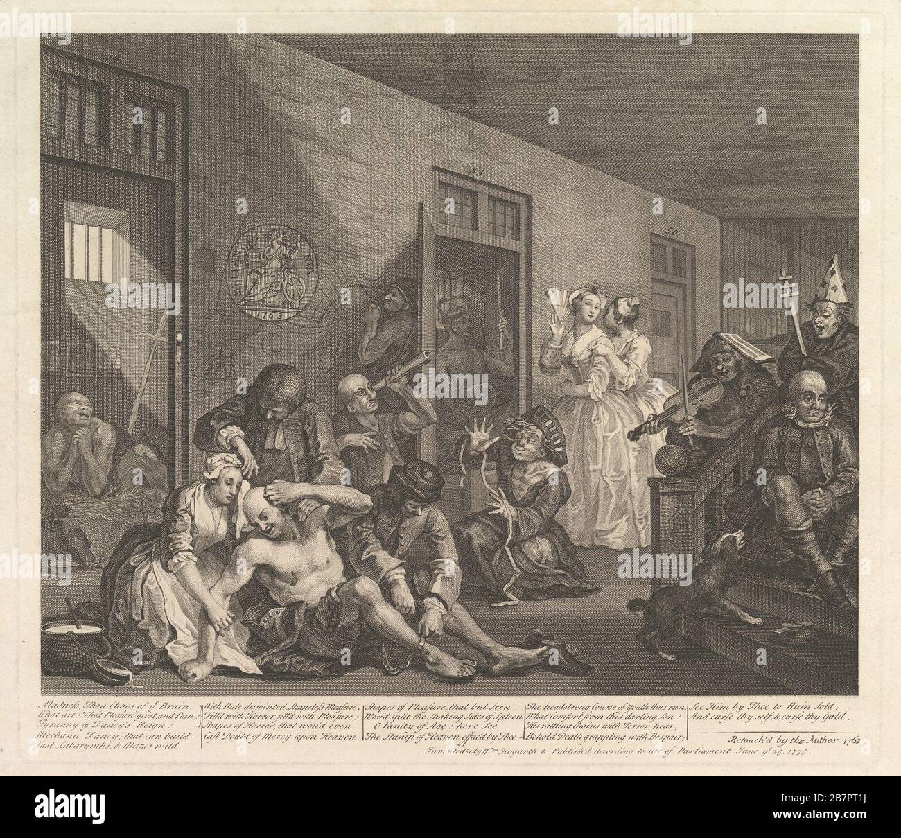 A Rake's Progress, Plate 8, [June 25, 1735] reissued 1763 Stock Photo ...