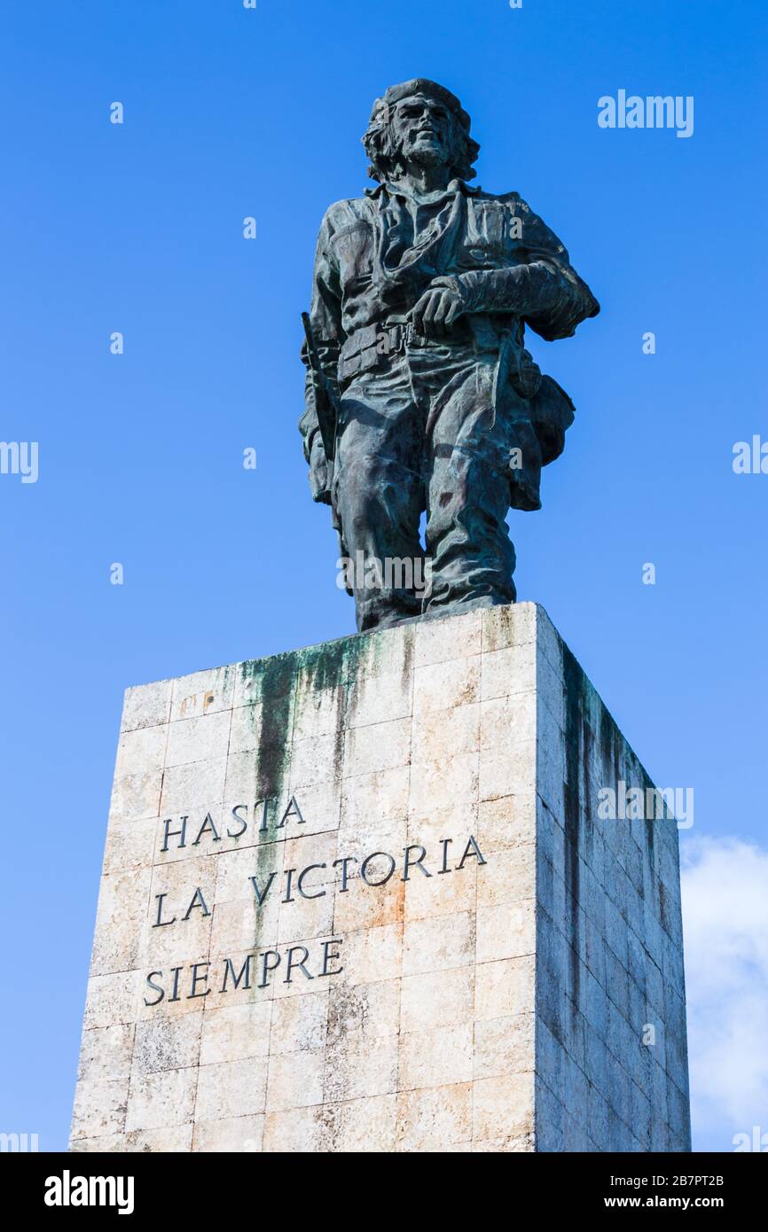 Che Guevara statue in Santa Clara seen in Cuba on 28 November 2015 ...