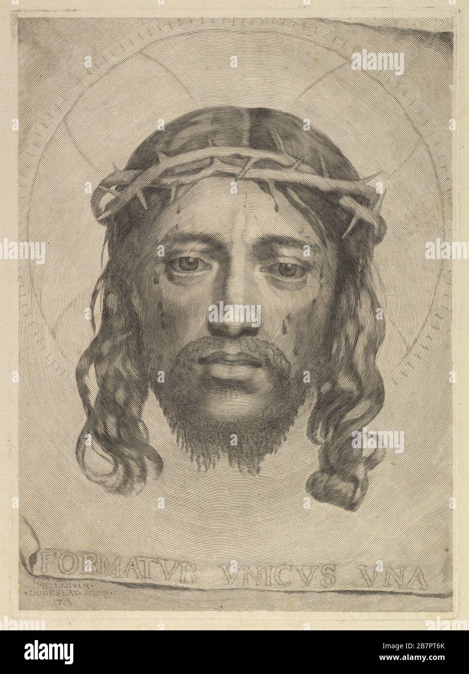 Face of Christ on St. Veronica's Veil, 1735 Stock Photo - Alamy