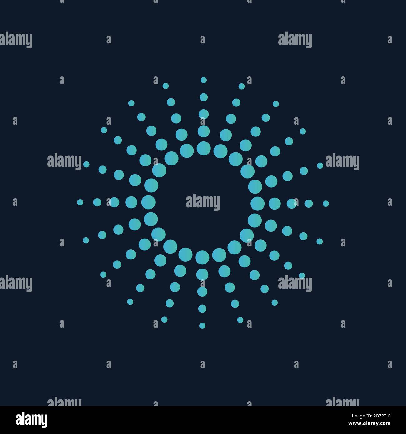 dotted circle element, round design logo template. Stock Vector ...
