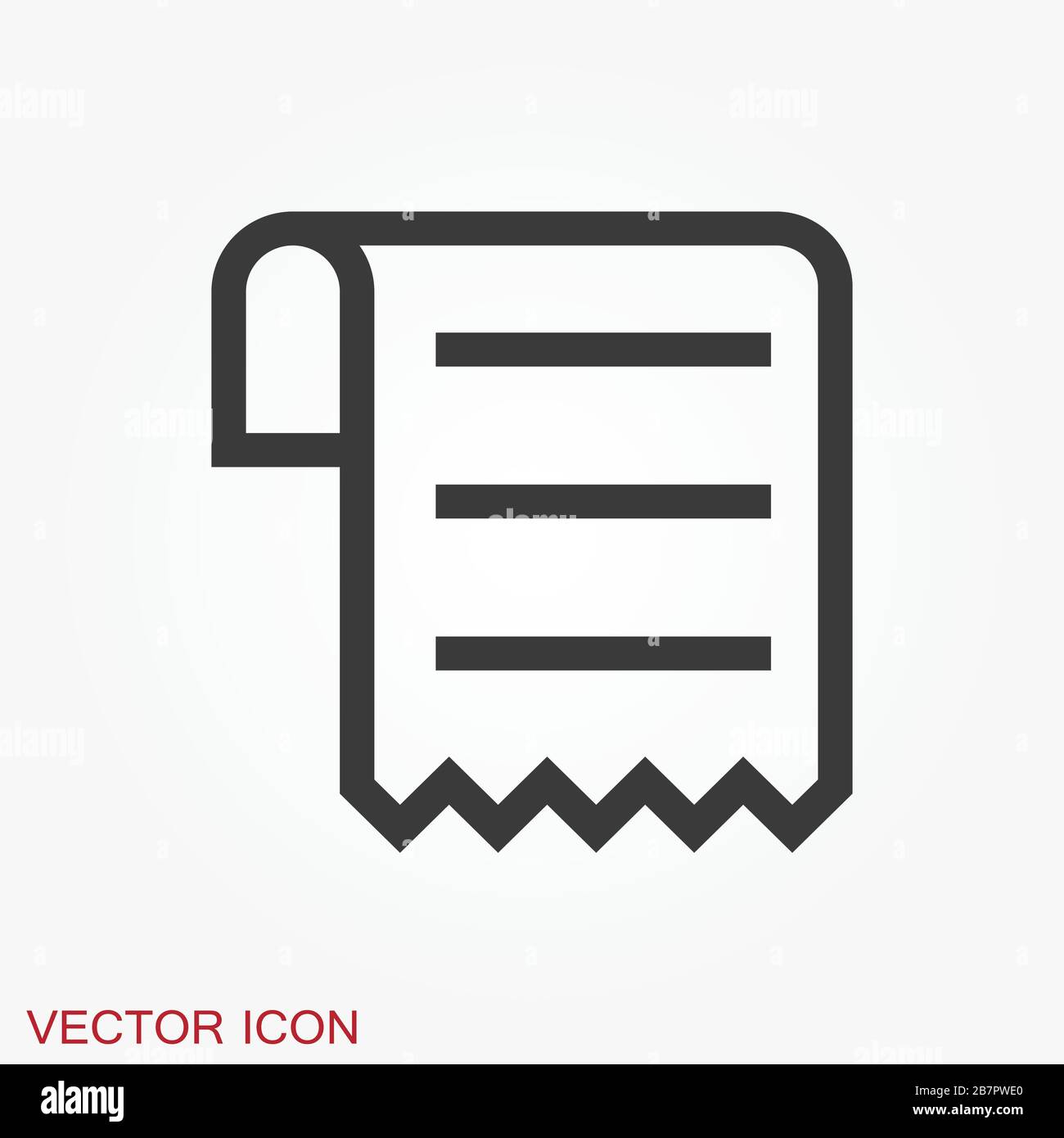 Invoice vector icon. Finance and Banking symbol Stock Vector Image ...